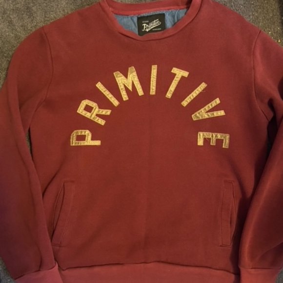Primitive | Sweaters | Rare And Vintage Primitive Maroon Sweater Mens L ...